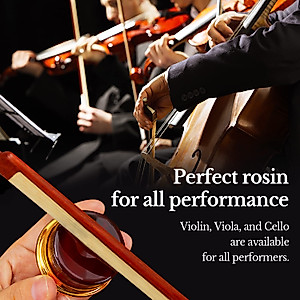 MABSA ROSIN Premium Grade Instrument Rosins for Violin, Viola, and Cello Bows - Excellent Grip - Natural Rosin for Musicians - Dark Green, Full Cake