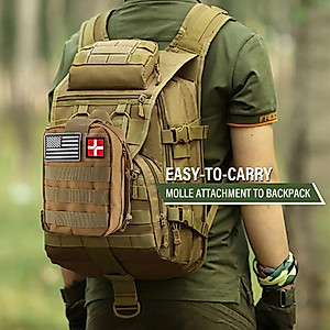 Survival First Aid Kit, Molle Medical Pouch 282PCS Outdoor Emergency Survival Gear and Equipment for Hiking Camping Hunting Car Boat Home Travel and Adventures, Perfect Gifts for Him Men
