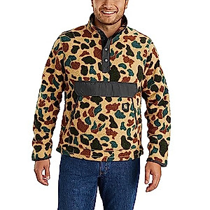 Carhartt Men's Relaxed Fit Fleece Pullover, 1972 Duck Camo