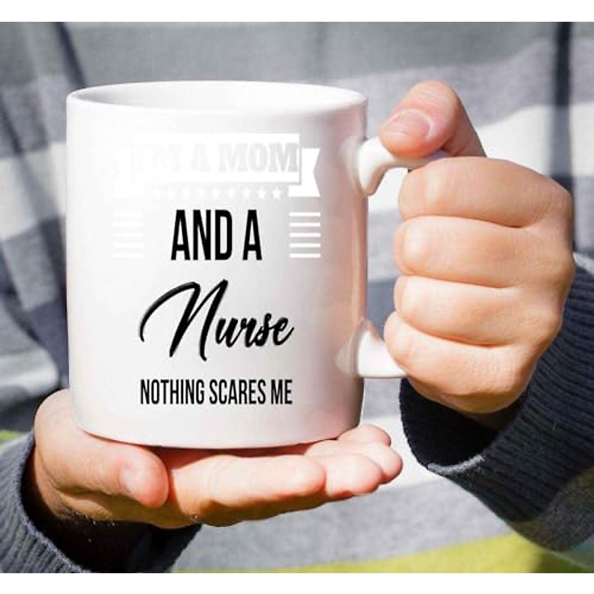 Answer: Adorable Nurse Mom Gifts - Womens Sweat Quote - Birthday Present for Daughter - 11 Oz White Ceramic Coffee Mug