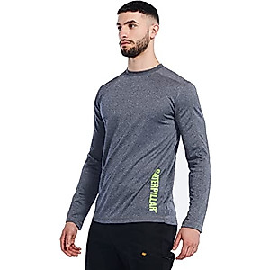 Caterpillar Men's Coolmax Long Sleeve T-Shirt, Eclipse Heather