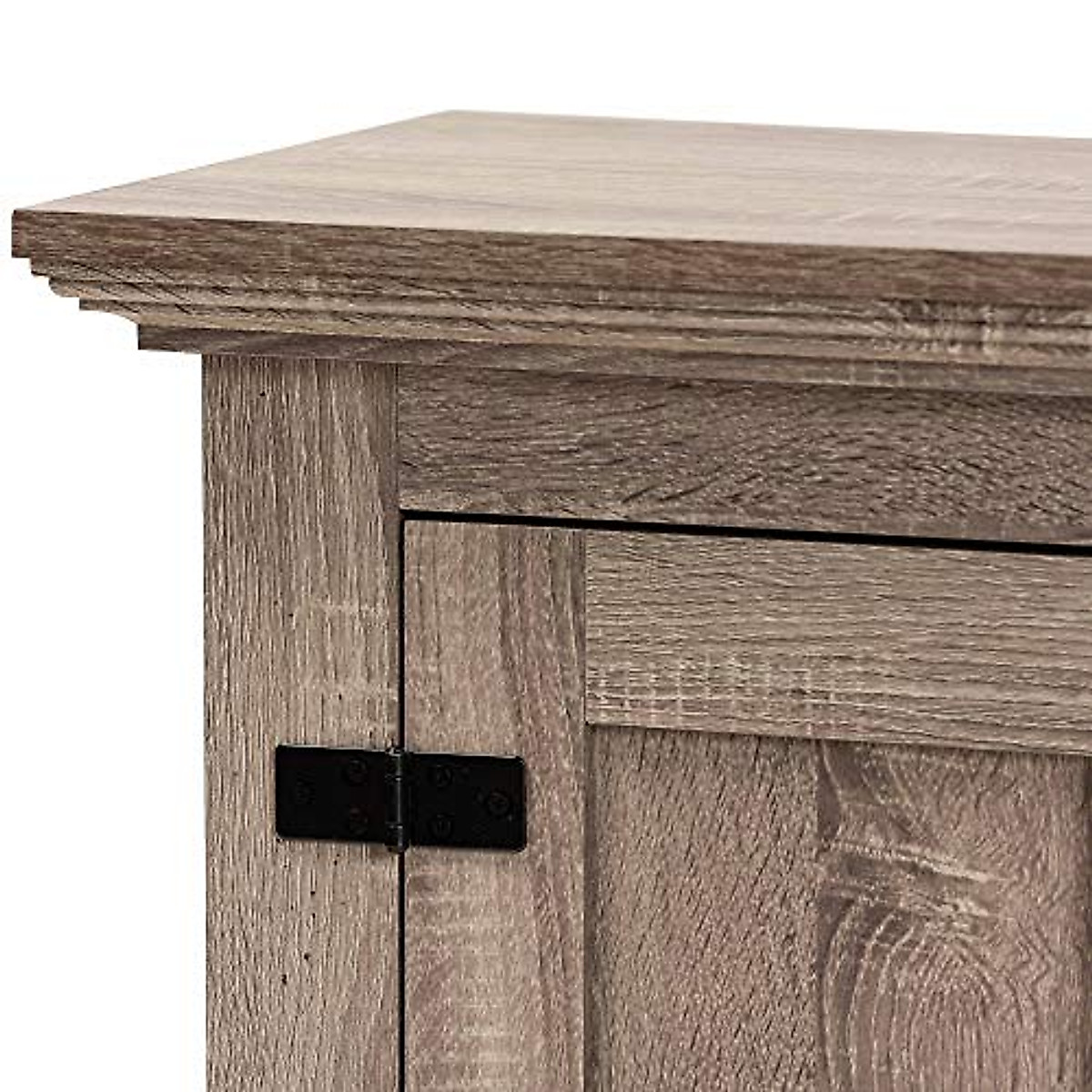 Baxton Studio Bruce Shoe Cabinets, Oak Brown