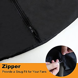 Industrial Fan Cover, Heavy Duty Waterproof Fan Covers for 24" Stand Pedestal Fan, Wall-Mounted Fan and Outdoor/Patios Use Fans, 1 pack