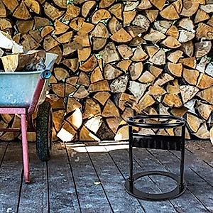 Lulu Home Hand Kindling Splitter, Cast Iron Firewood Splitting Kindling Chopper, Manual Log Wood Cutter on The Ground for Fireplace/Bonfire/Barbecue, 11.8" Dia X 13.7" H