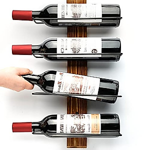 Feemiyo Wine Rack Wall Mounted,Wall Wine Rack for 9 Wine Bottles,Pine Wood Wine Racks for Wall,Wine Holder Wall-Mounted Wine Bottle Racks for Kitchen,Dining Room,Bar