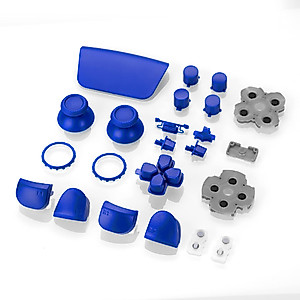 Z&Hveez Replacement Buttons Kit for PS5 Controller, D-pad & Action Buttons & L1 R1 L2 R2 Triggers & Faceplate Cover, Full Set Buttons with Repair Tools For DualSense Controller (Blue)