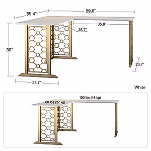 CosmoLiving by Cosmopolitan Ella L, White Desk