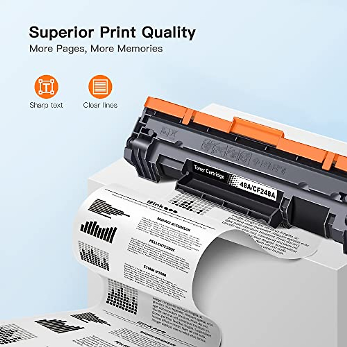 E-Z Ink (TM Compatible Toner Cartridges Replacement for HP 48A CF248A to use with Pro M29w M15w MFP M28w M28a M29a M30w M31w M15a M16a M16w Printer (Black, 2 Pack)