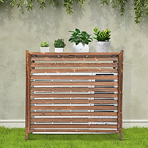 Air Conditioner Fence Screen, Privacy Fence for Garbage Cans, Air Conditioner Fence for Outside Units, Fir Wood Privacy Fence Panels for Outside, Privacy Screen Kit (39.37 * 16.93 * 37.01in)