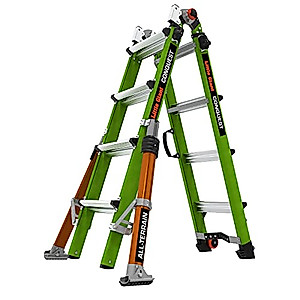Little Giant Ladder Systems Conquest 2.0 All-Terrain, M17, 17ft, Multi-Position Ladder with Adjustable Outriggers, Fiberglass, Type 1A, 300 lbs Weight Rating, (17107-001)