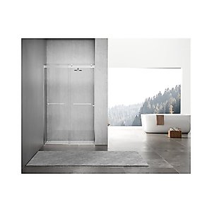 Elegant Kitchen and Bath SD202-4876PCH Frameless Shower Door 48 x 76 Polished Chrome