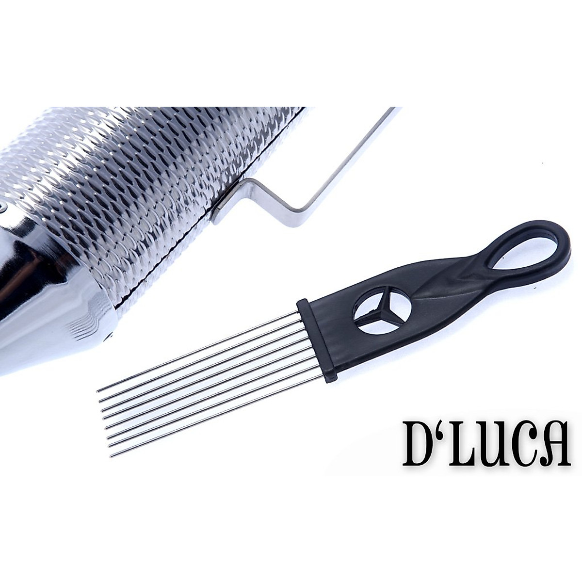 D'Luca SH-38-01 Stainless Steel Metal Guiro and Shaker Combo 15 x 4 Inches