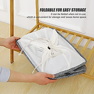 Loading Clothes Storage Box Household Storage Moving Box Wardrobe Finishing Fabric Clothes Cotton Storage Folding Box Extra Large Blanket Storage Bag-75L