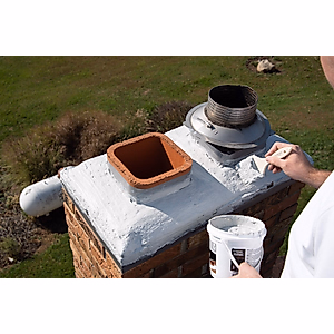 MasonryDefender Chimney Crown Sealer - Brushable Sealant Fixes Cracked Chimney Tops & Prevents Chimney Leaks
