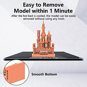 Creality Ender 3 Glass Bed, Upgraded 3D Printer Platform Tempered Glass Build Plate for Ender 3/Ender 3 Pro/Ender 3 V2/Ender 5/Ender 5 Pro, Flatter & More Durable Build Surface,235x235x4mm