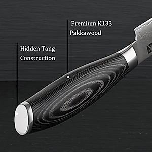 Max K 8-Inch Chef’s Knife - VG10, 67-Layer Damascus Steel Kitchen Knife - Razor-Sharp Hidden Tang Cooking Utensil - Food Cutting, Slicing Kitchen Accessories - 8-Inch Professional-Grade Culinary Tools