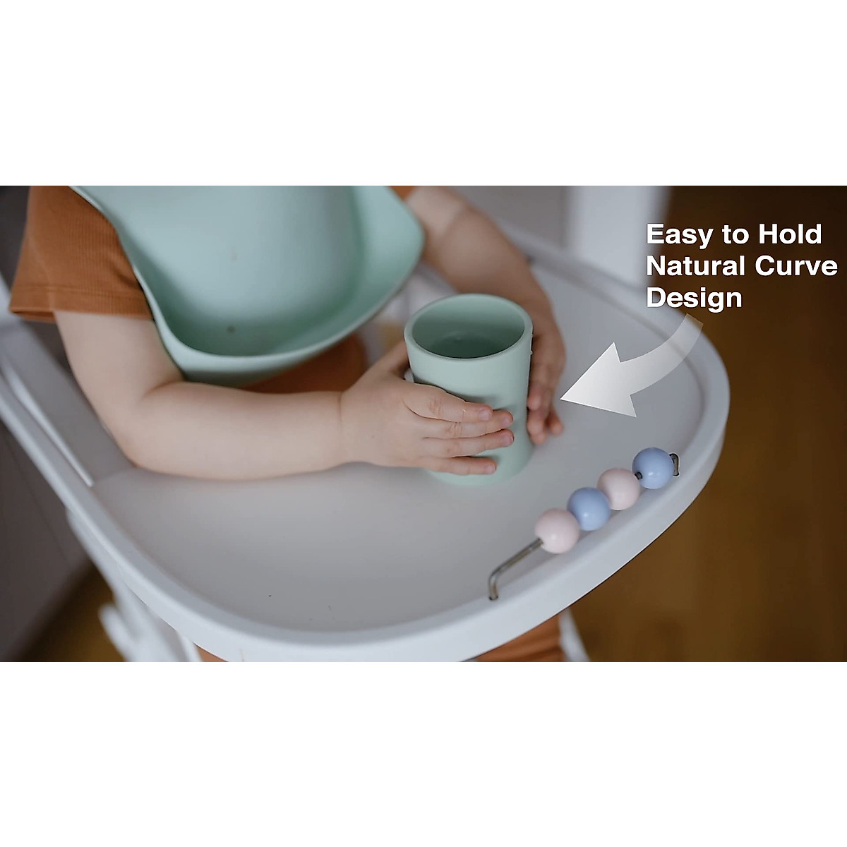 otterlove Silicone Baby & Toddler Training Cup - Pediatric OT Approved - 100% Platinum Pure LFGB Silicone - Unbreakable - Plastic Free - Tiny Cup Perfect for Baby Led Weaning (Mint)