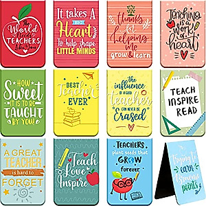 Teacher Magnetic Bookmarks Teachers Appreciation Gifts in Bulk Thank You Gifts Magnet Bookmarks Magnet Page Markers Special Teacher Gifts for Women (24 Pcs)