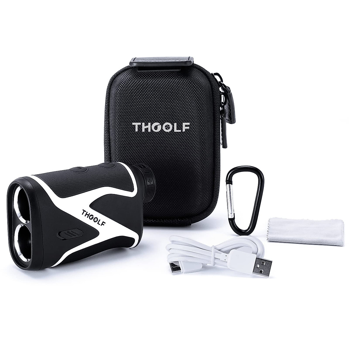 1300 Yard Golf Rangefinder with Slope, USB C Recharging Range Finder Golfing with Magnetic Strip, 6X Magnification, 25mm Viewfinder, Flag Lock and Pulse Vibration Rangefinder for Golfing