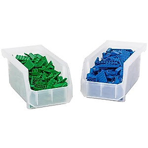 ReadySpace Plastic Containers for Organizing and Storage Bins for Closet, Kitchen, Office, Toys, or Pantry Organization, Medium, 8-Pack, Clear