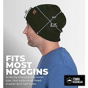 Tough Headwear Cuffed Beanie Hats for Men - Winter Beanies for Women - Toboggan Hat - Mens Winter Knit Hat - Stocking Cap