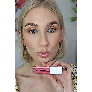 MCoBeauty Lip Oil Hydrating Treatment - Double-Duty Treatment And Gloss - Hydrate And Nourishes Your Lips - High-Shine Finish - Enhances Natural Lip Colour - For Smooth And Plump Lips - Pink - 0.3 Oz