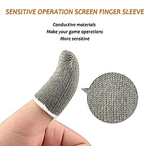Newseego Mobile Game Controllers Finger Sleeve, Breathable Anti-Sweat Soft Touch Screen Finger Sleeve Sensitive Shoot and Aim for Rules of Survival/Knives Out for Android & iOS [12 Pack]