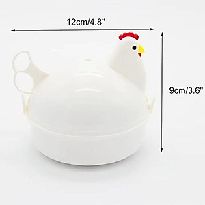 GMYQ Egg Pod, Egg Maker, Steamer, Perfectly-Cooked Hard boiled Eggs in Under 6 minutes, White, 4.8 inches *3.6 inches
