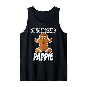 Mens Gingerbread Pappie Christmas Stocking Stuffer Tank Top