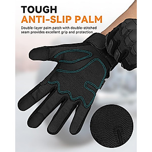 KUMGIM Tactical Gloves for Men Women, Motorcycle Gloves Touchscreen Airsoft Hunting Shooting Gloves Black Tan for Outdoor Paintball Work Motorcycle Climbing Survival Training