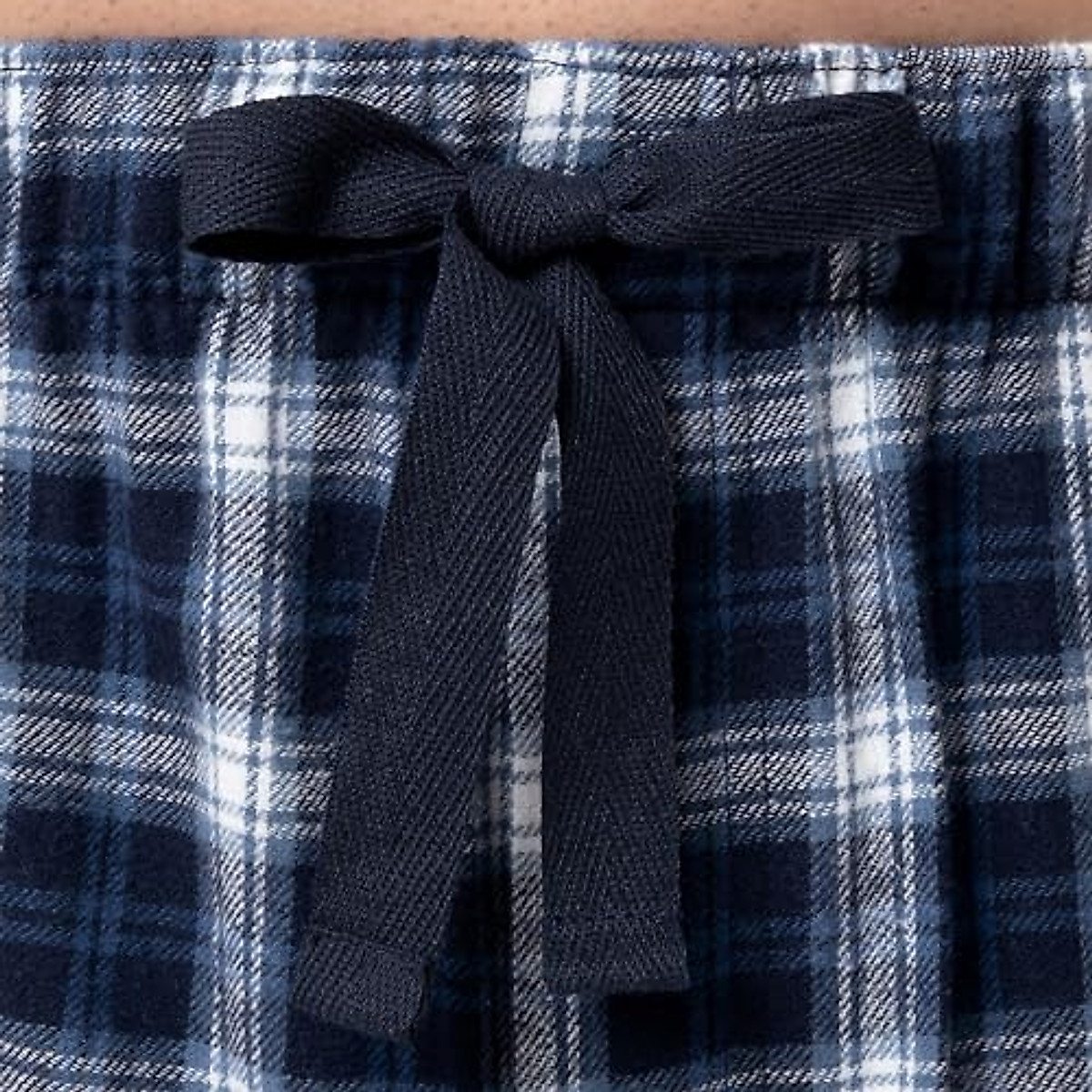 Fruit of the Loom Men's Yarn-dye Woven Flannel Pajama Pant, Navy Plaid, Large
