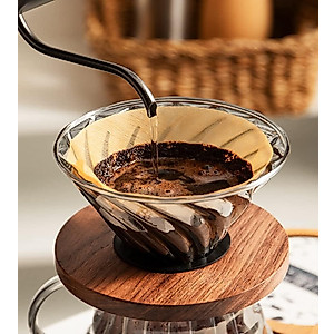 Coffee Filter #4,Cone Coffee Filter 8-12 Cups, Disposable Coffee Filters Paper for Smooth and Clean Taste, Pour Over and Coffee Maker (Natural Unbleached, 4 U-shaped 100 Count)