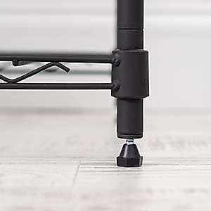 IRIS USA, 4-Tier Adjustable Storage Wire Shelving Unit (200 lbs Loading Capacity per Shelf), Wire Storage Unit with Metal Shelves, Kitchen Rack, Bakers Rack, Matte Black (36" L x 14" W x 53" H)