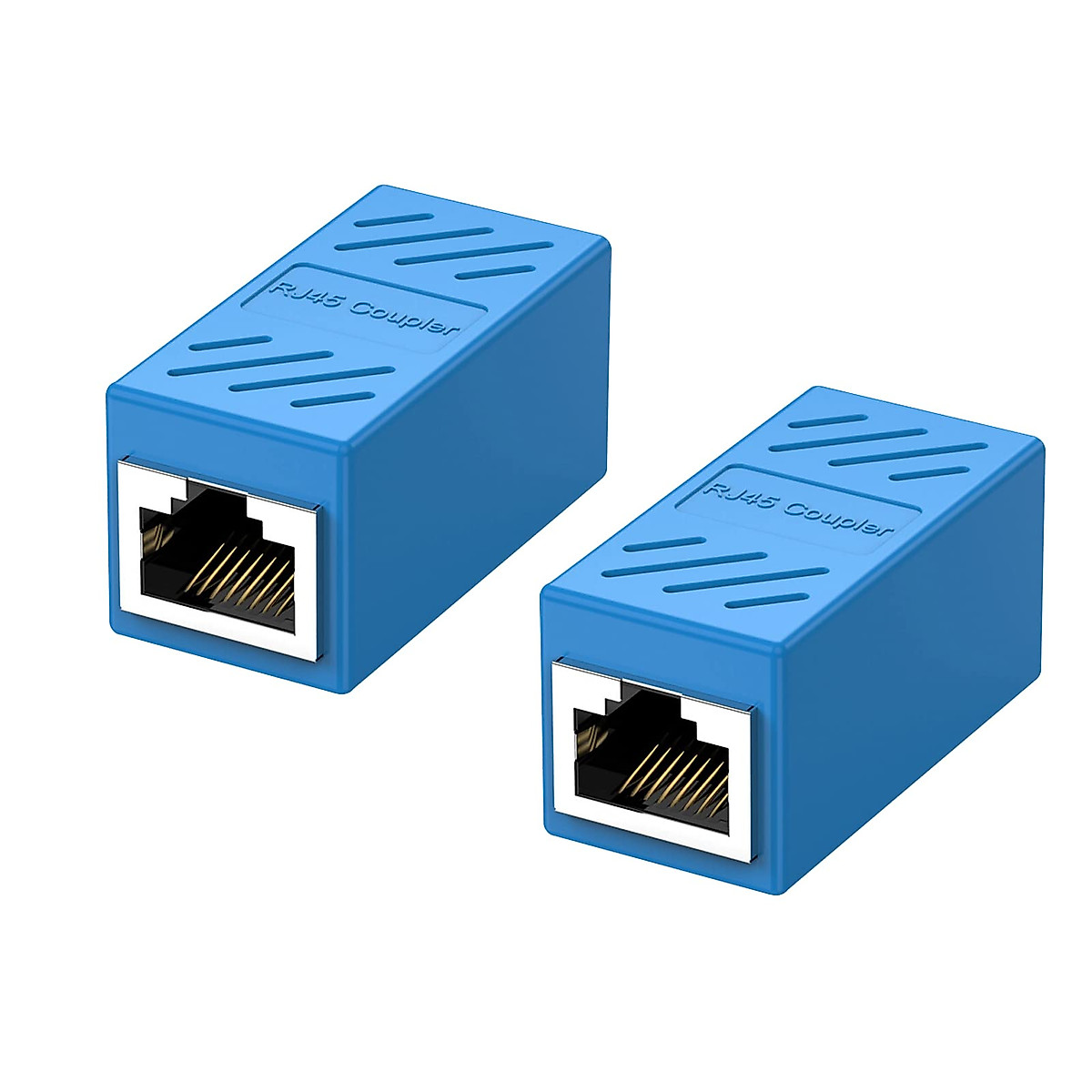 UVOOI Ethernet Coupler Female to Female 2-Pack, 1000Mbps RJ45 Inline Coupler Connector Ethernet Extender Adapter for Cat8, Cat7, Cat6, Cat5 Ethernet Cable