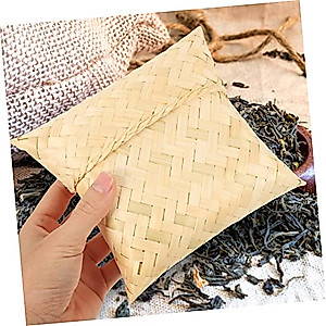 RORPOIR Bamboo Pillow Gift Box Trays Decorative Wedding Decor Woven Hamper Bamboo Woven Basket Bamboo Sticky Rice Serving Bread Basket Decorative Storage Baskets Storage Baskets Woven Food