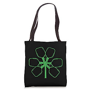 Pickleball Shamrock Clover Fun St Patricks Day Player Coach Tote Bag