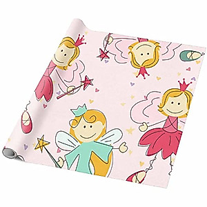 InterestPrint Princess and Fairy Wrapping Paper Design for Christmas and Printed Great - 1 Roll