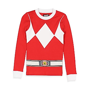 INTIMO Power Rangers Toddler Boys' Red Ranger Character Costume Sleep Pajama Set (4T)