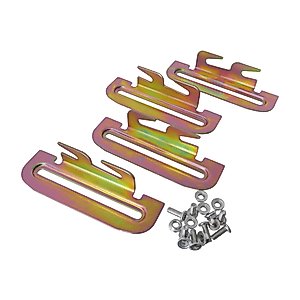 Tech Team #00744 Head and Foot Board Hook Set, Attach a Headboard and Footboard to a Metal Bed Frame, Set of 4, Hardware Included