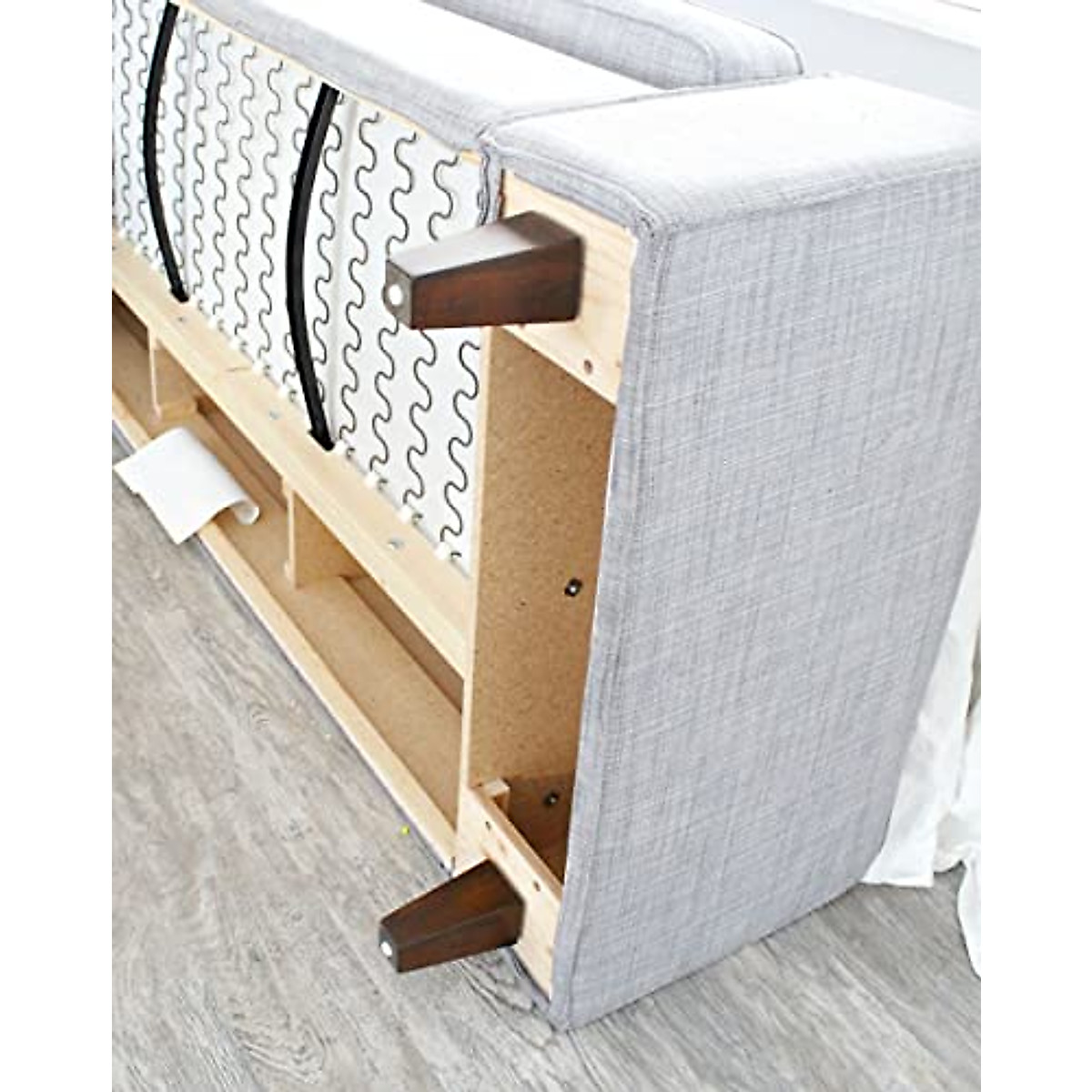 cSeao 4-Pack 6 Inches Wood Furniture Legs, Couch Legs, Sofa Legs, Mid Century, with 5/16 inch Bolts for Couch Ottoman Loveseat Coffee Table Cabinet