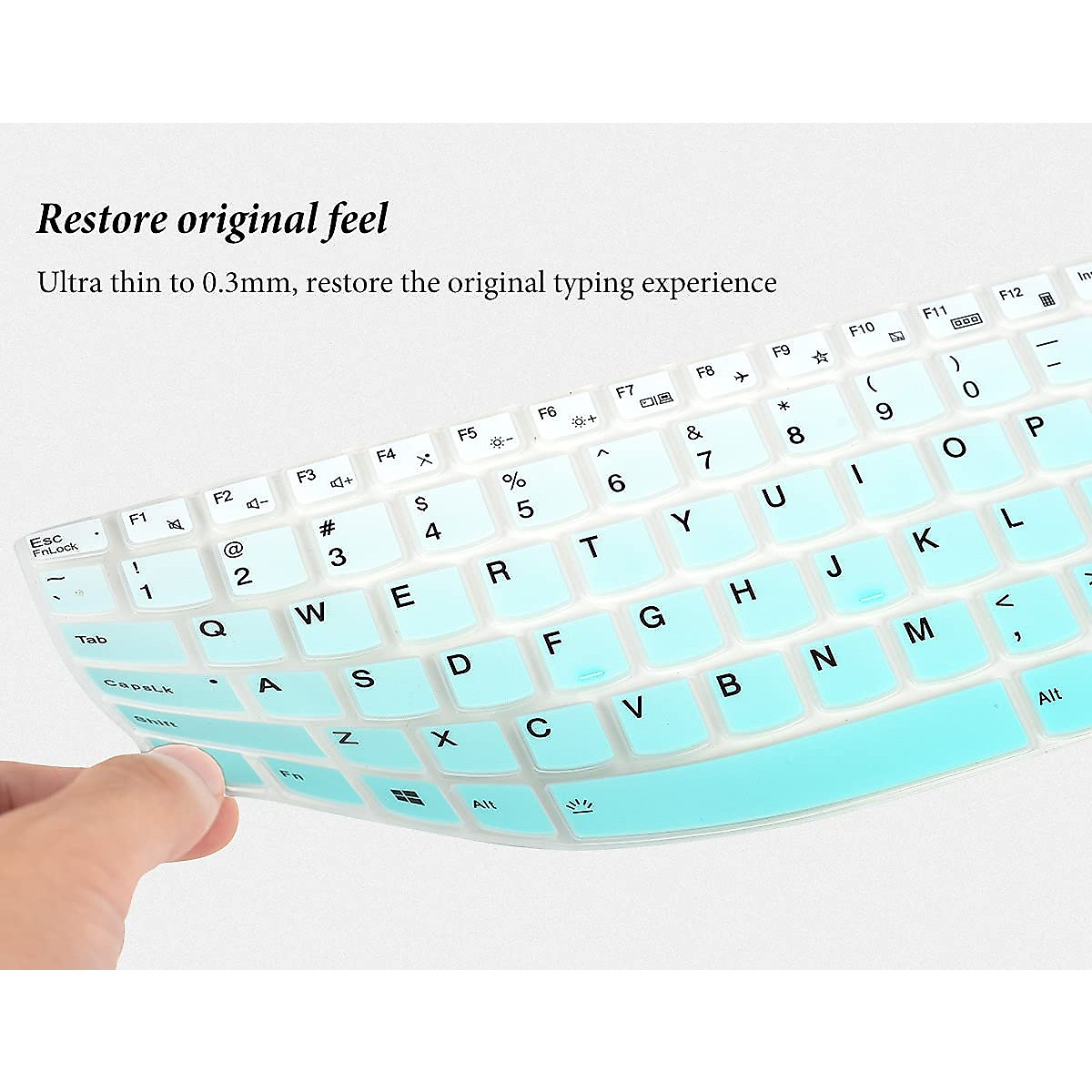 Keyboard Cover for 2023 Lenovo LOQ 15.6" 16"/Legion 7 7i 16ITHg6/Legion Pro 7 7i Gen 8,Lenovo Legion 5 Pro/Legion 7 7i Slim 15,Lenovo Legion 5 5i 5p 5pi 15.6" 17.3" Gaming Laptop Skin-Gradual Mint
