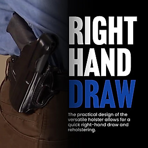 DeSantis Mini Slide Gun Holster, Fits SIG SAUER P365, P365 XL Romeo Zero, P365 XL, P365 SAS, Built from Leather, Pistol Holster with an Adjustable Tension Device, Black, Right Fitment