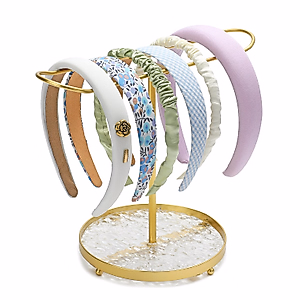 Headband Holder Organizer, Water Ripple Acrylic Headband Storage Display for Women Girl, Hair Bow Organizer Holder for Hair Accessories, Prefect for Disney Mickey Ear Bracelet Hair Clip Jewelry