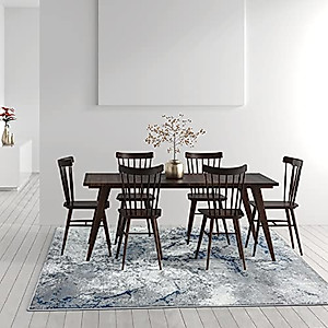 LUXE WEAVERS Cambridge Collection Abstract Area Rug 1685 Blue 8x10