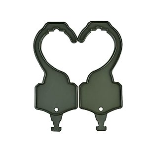 Tactical Belt Hanger Closet Belt Organizer Belt Holder, Belt Storage for Men or Women Best Way to Hang Quick Release Buckle Belts (Black 2pc)