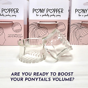 Pony Popper Hair Clip - Ultimate Solution for Full, Voluminous, and Natural Ponytails with Minimal Effort - Versatile Hair Clip for All Hair Types (Clear)