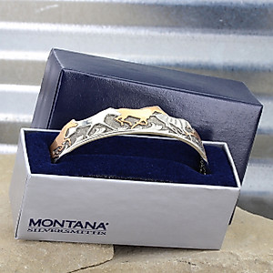 Montana Silversmiths Women's Southwest Lifestyle Cuff Bracelet (Horses of a Different Color)