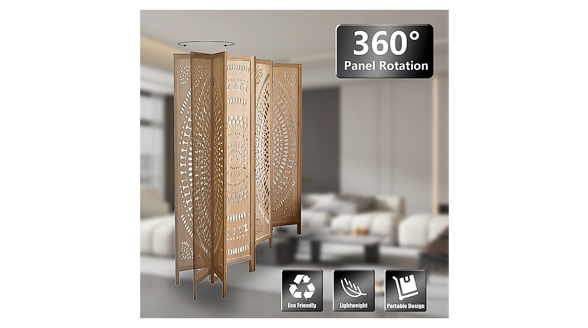 ALeesing 6 Panel Boho Room Divider - Stylish & Practical