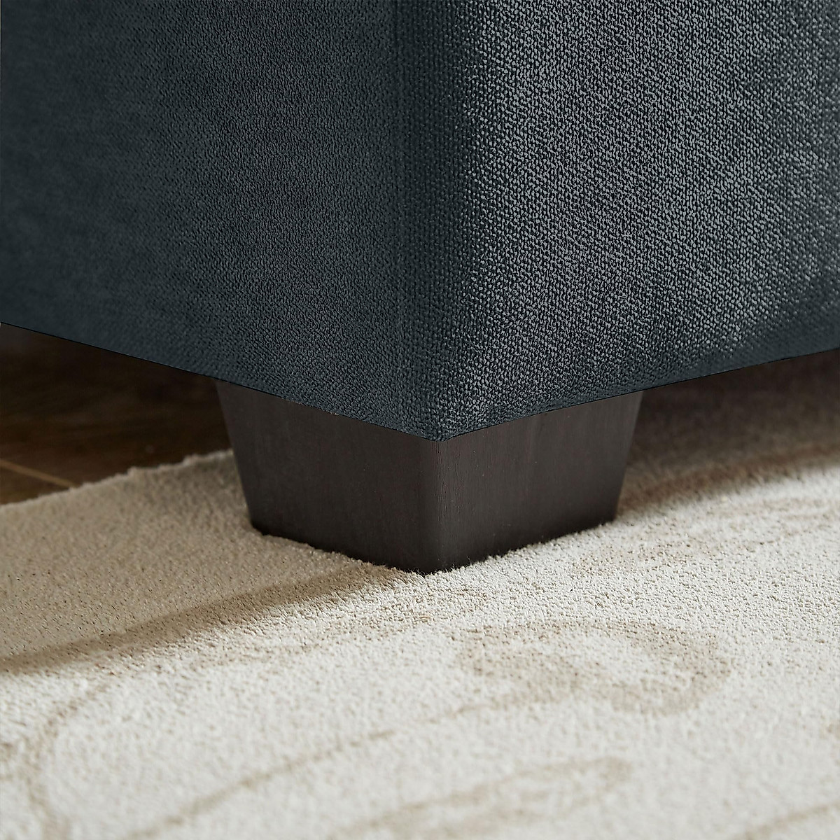 Chireca 82" Convertible Sectional Sofa, L-Shaped Comfy Cloud Couch with Reversible Chaise and Padded Armrests, Modern Polyester 3 Seat Sofa Couches for Living Room (Dark Grey)