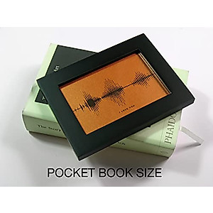 I Love You Soundwave Art, Visible Voice 8th Wedding Anniversary Gifts for him or her - 3.5 x 5 inch Bronze Color Valentines Day, Christmas Gift